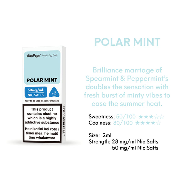 NO.19 MINT SPEARMINT (Polar Mint)- AirsPops Pro Pods 2ml – AIRSCREAM NZ