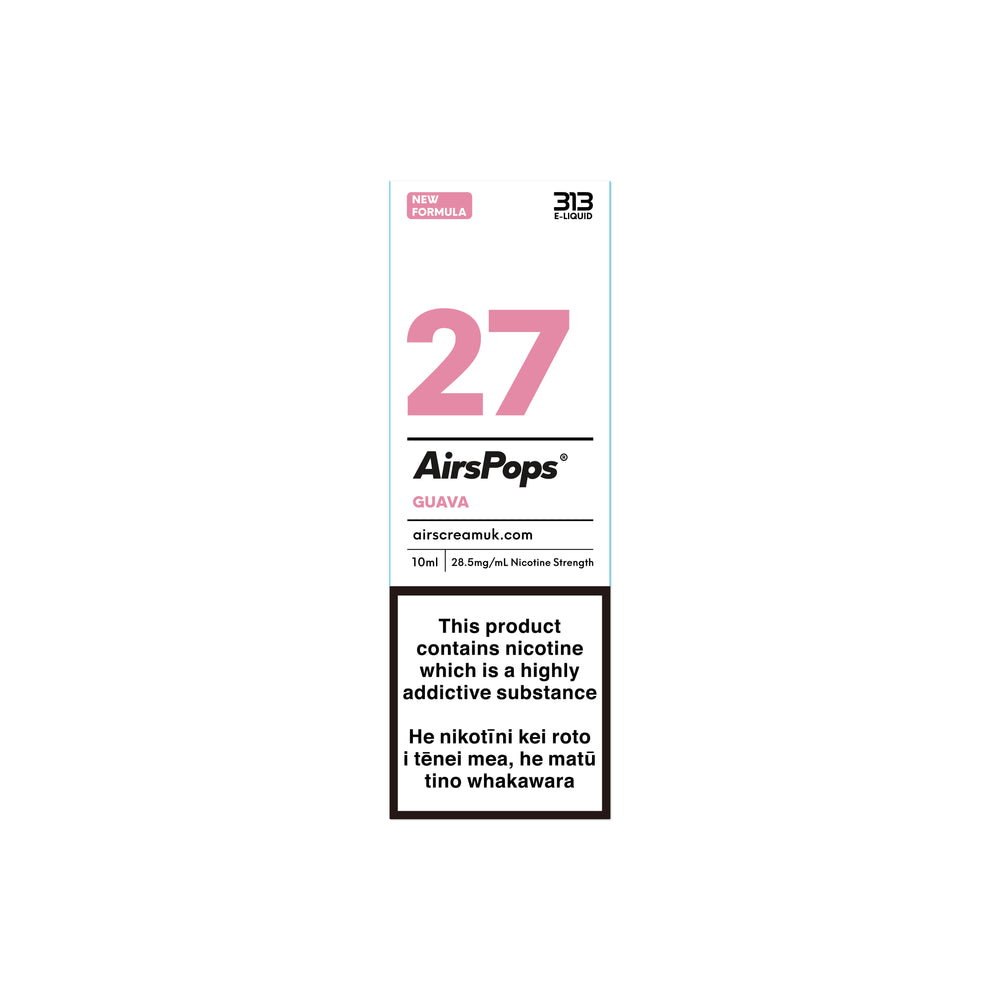 NO. 27 GUAVA - AirsPops 313 E-LIQUID 10ml – AIRSCREAM NZ