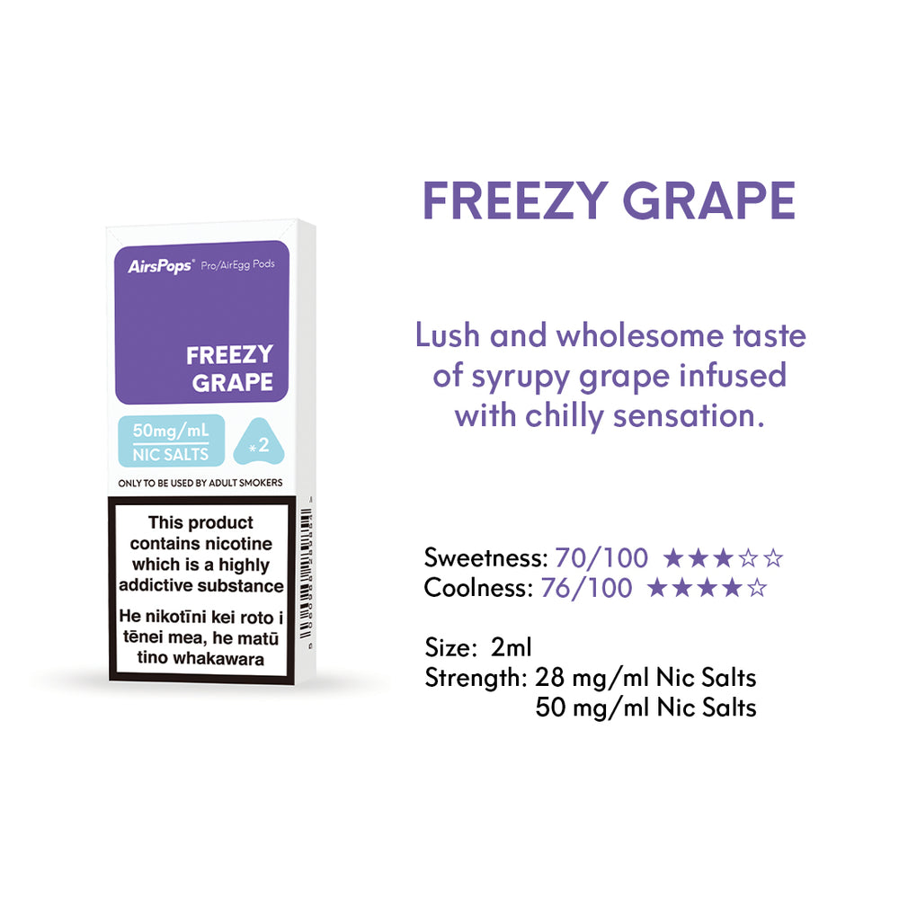 Freezy Grape - AIRSCREAM AirsPops Pro 2ml Pods – AIRSCREAM NZ