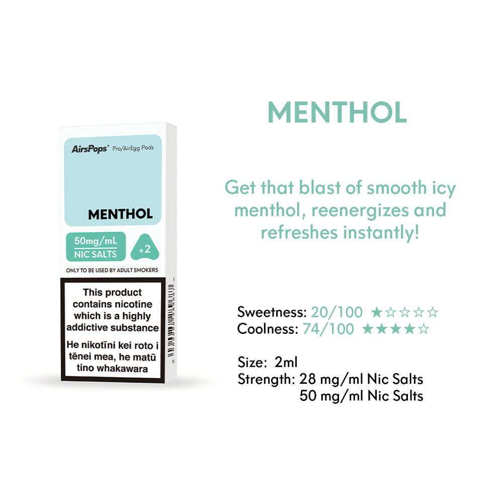 NO. 11 MENTHOL - AirsPops Pro Pods 2ml – AIRSCREAM NZ