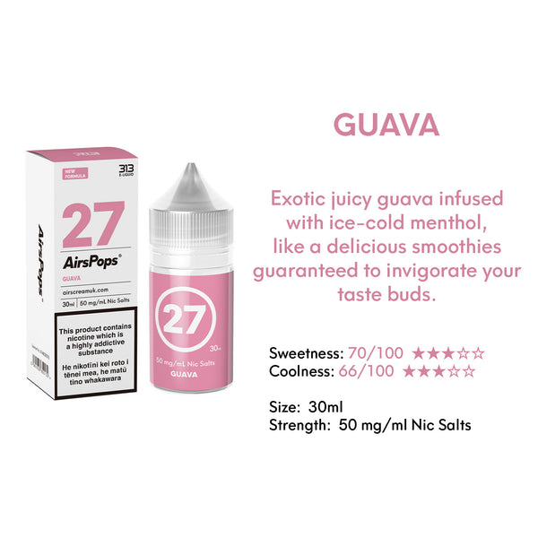 AIRSCREAM 313 E-LIQUID Guava 30ml – AIRSCREAM NZ